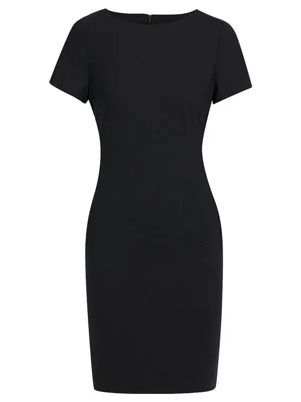 Theory Betty Wool-blend Mini Dress - Black