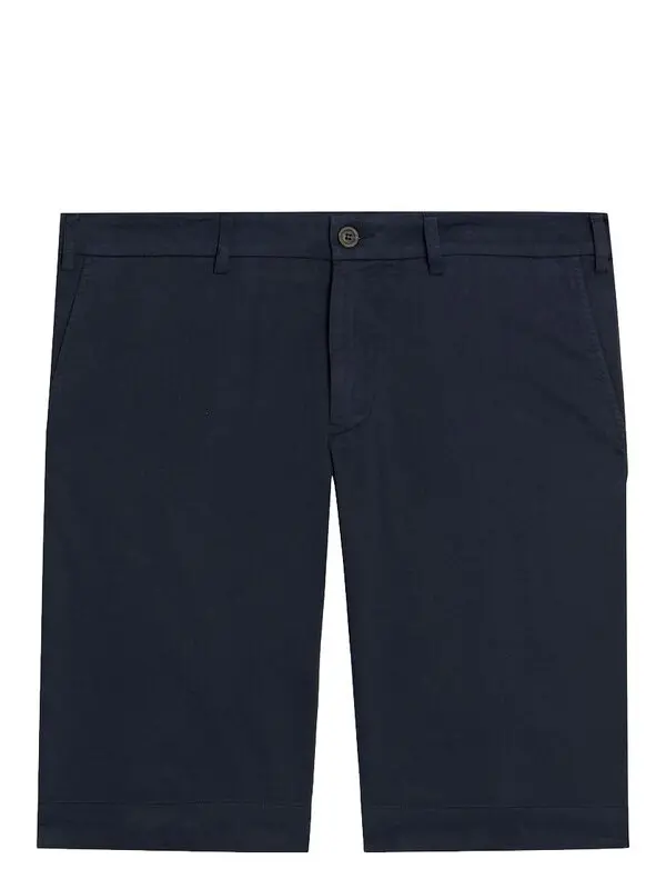 Canali Cotton-blend Twill Shorts - Navy