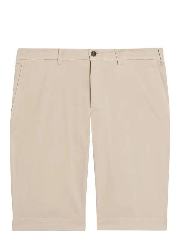 Canali Cotton-blend Twill Shorts - Sand