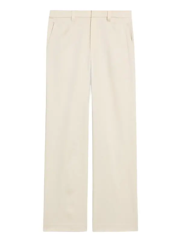 Brunello Cucinelli Satin-crepe Wide-leg Pants - Ecru