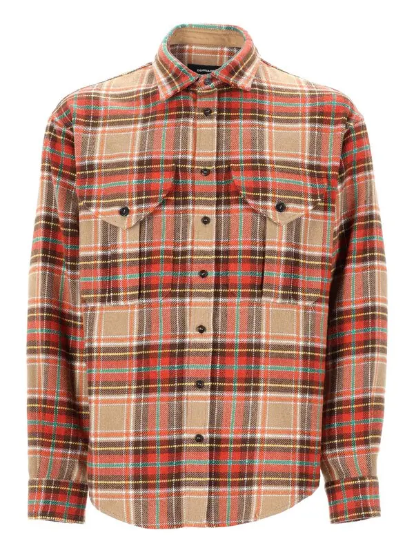 Dsquared2 Camicia "plaid Military - Beige