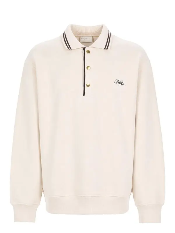 Drole De Monsieur Polo In Cotone Con Logo - Beige