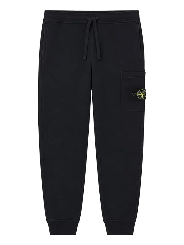 Stone Island Pantalone Jogger In Felpa - Blue