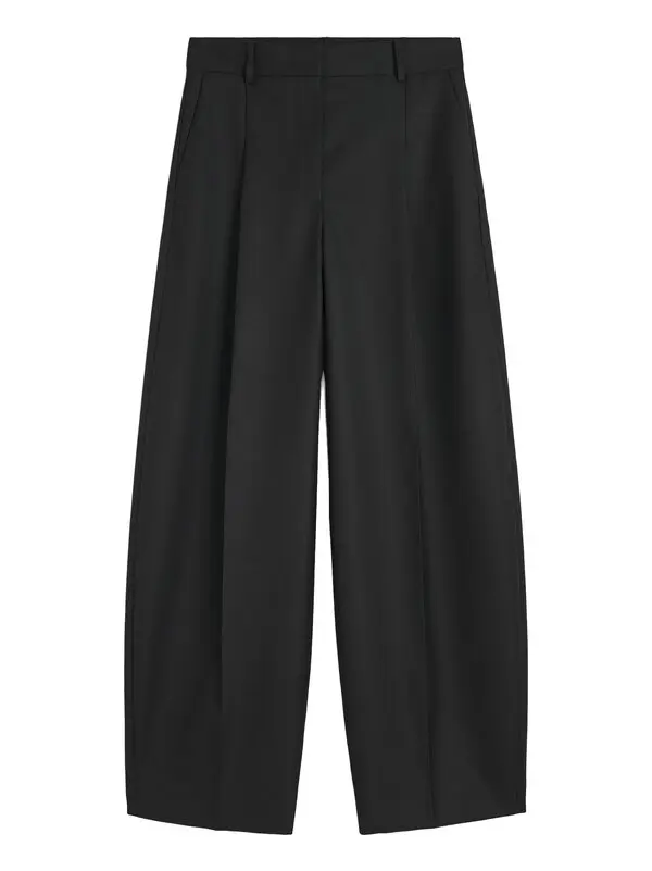 BY MALENE BIRGER Povilanna Barrel-leg Trousers - Black