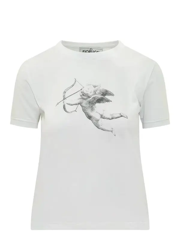 Fiorucci Cupid Print T-shirt - White