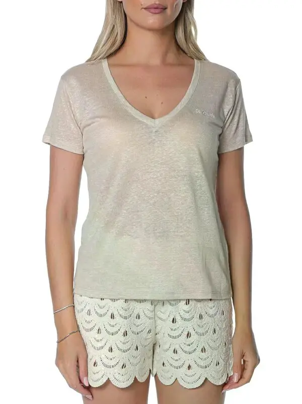 MC2 SAINT BARTH Eloise Embroidered T-shirt - Neutrals