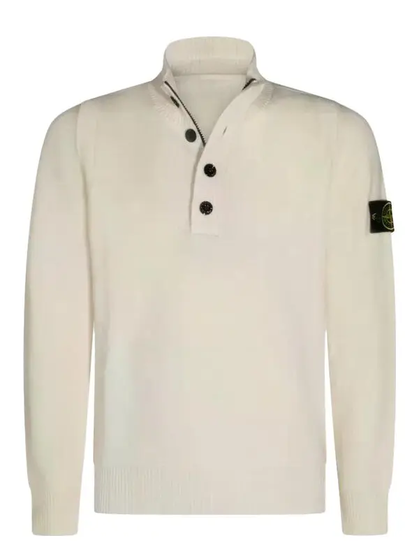 Stone Island Lambswool Regular-fit Half-zip Jumper - Neutrals