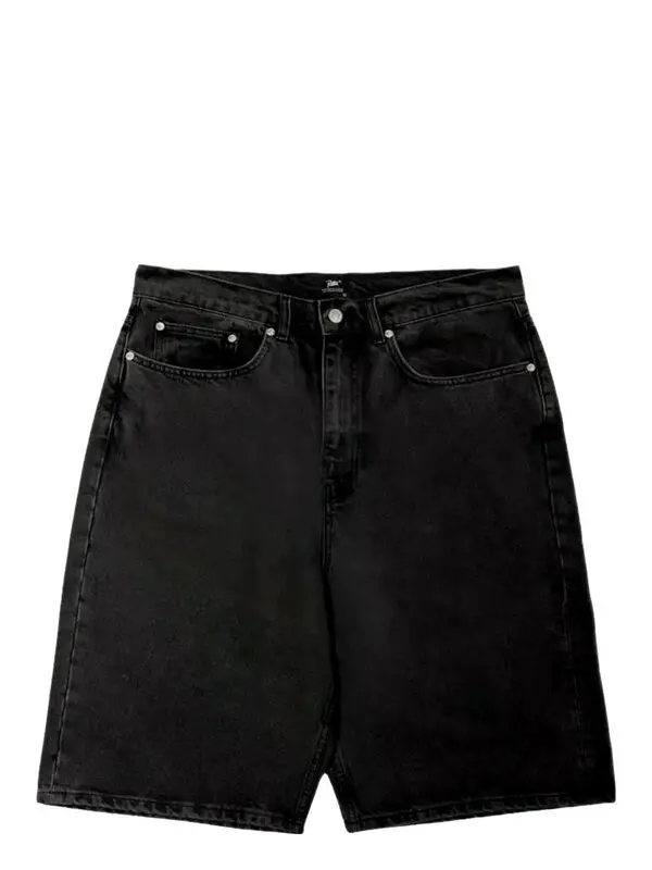 PATTA Whiskers Logo-appliqué Denim Shorts - Black