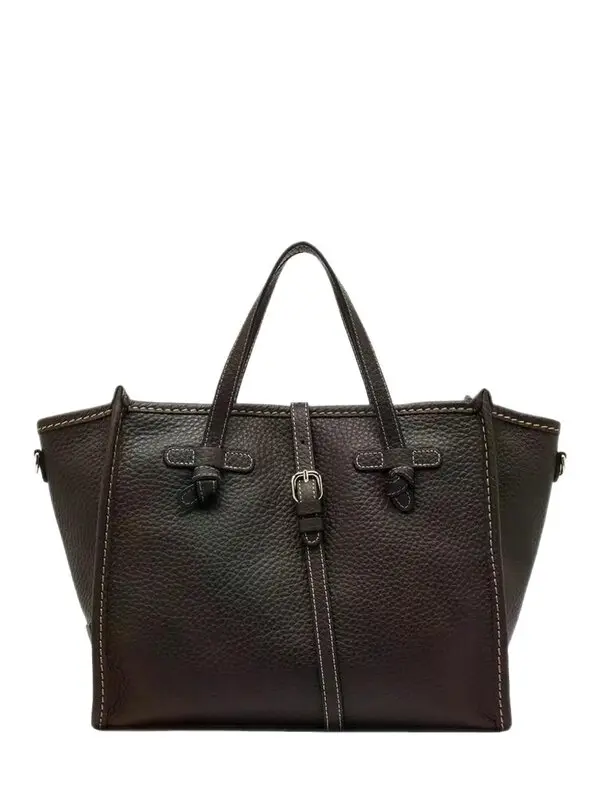 GIANNI CHIARINI Grained Leather Tote Bag - Brown