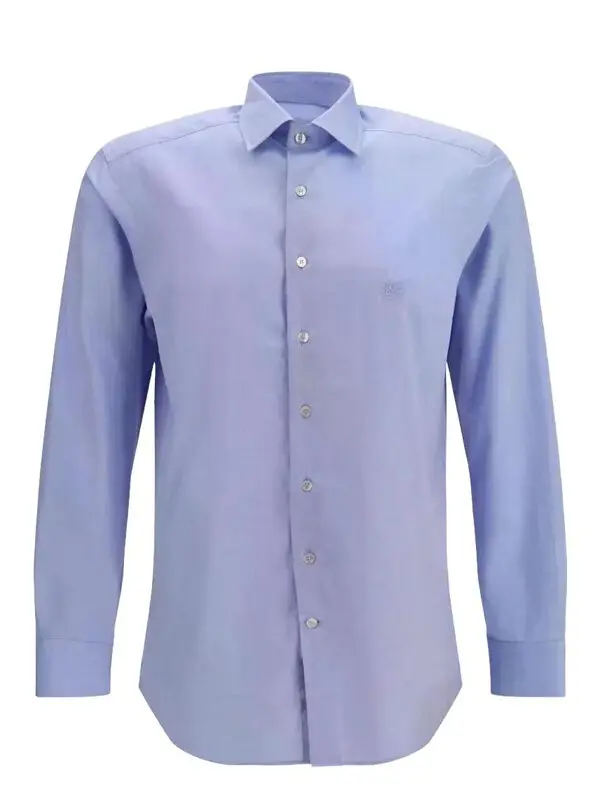 Etro Roma Logo-embroidered Shirt - Blue