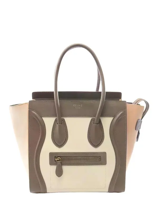 Celine 2000s Micro Luggage Tote Bag - Neutrals