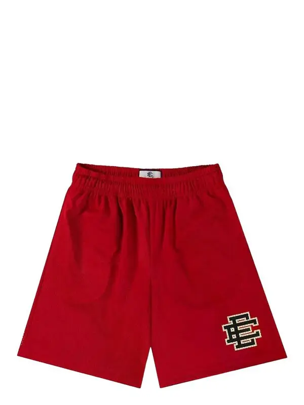 ERIC EMANUEL Logo Print Mesh Shorts - Red