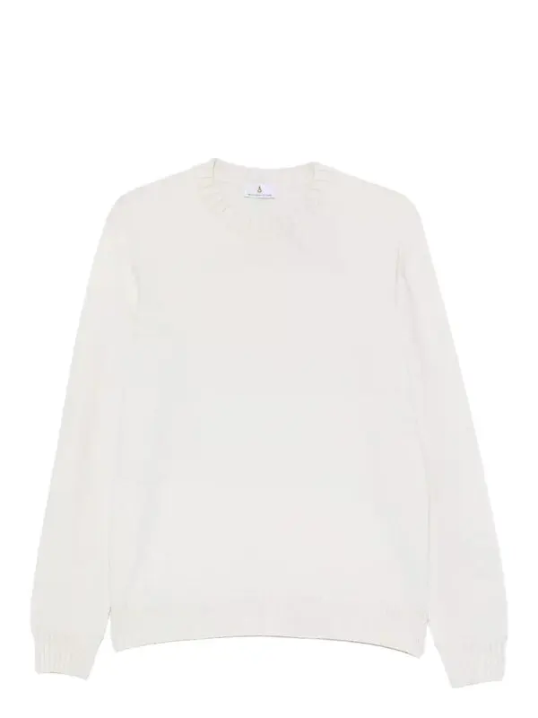 MAGAZZINO RICAMBI Ribbed-trim Crew Neck Sweater - Neutrals