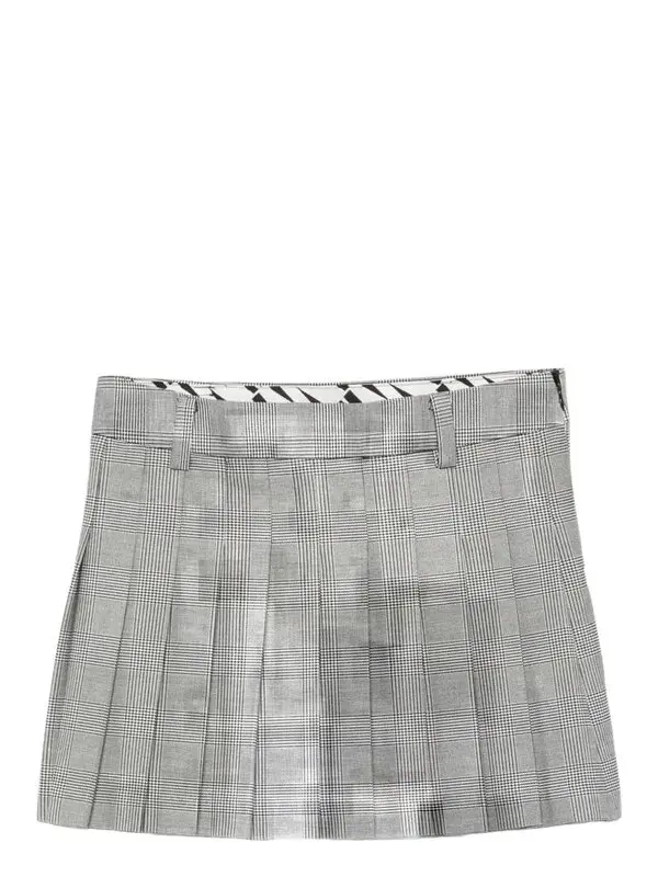 WRSTBHVR Nuria Check Pleated Skirt - Grey