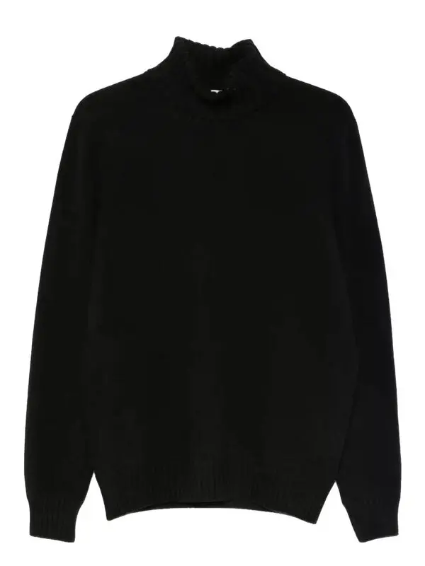 MAGAZZINO RICAMBI Ribbed Knit Roll Neck Sweater - Black