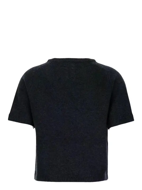 SEMICOUTURE Layered Short-sleeve Sweater - Grey