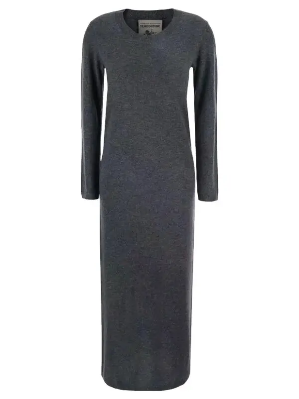 SEMICOUTURE Brenda Cable-knit Long-sleeve Midi Dress - Grey