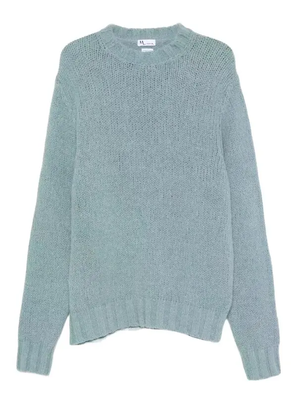 DOPPIAA Chunky Knit Crew Neck Sweater - Blue