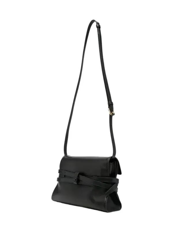 Moschino Buckled Cross Body Bag - Black