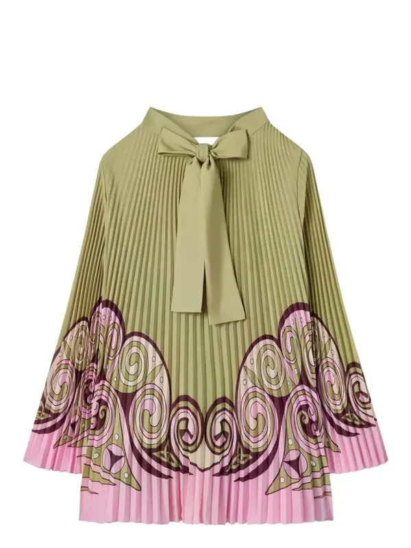 La DoubleJ Twirling Tunic With Swirl Motif - Green