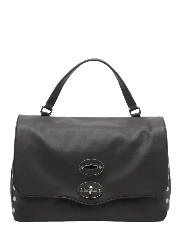 ZANELLATO Small Postina Tote Bag With Studded Trim - Brown