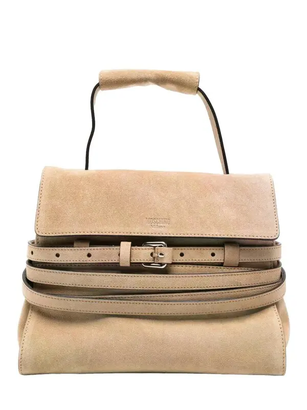 Moschino Suede Tote Bag - Neutrals