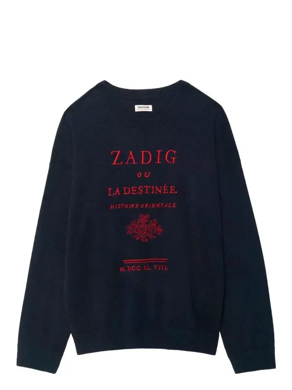 Zadig&Voltaire Marko Crew Neck Jumper - Blue