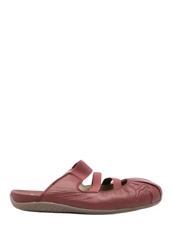 PUMA Speedcat Embossed Leather Mules - Red