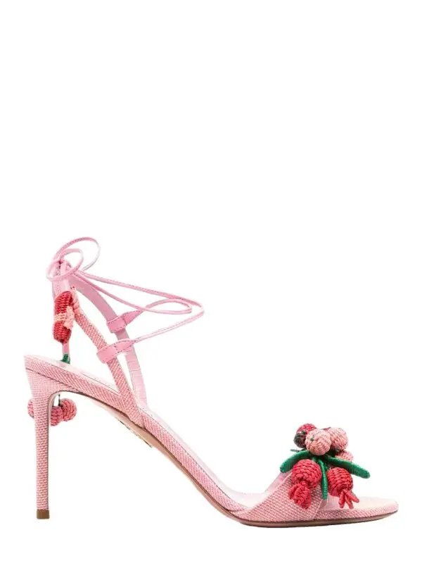 AQUAZZURA Botanica Tie-fastening Sandals - Pink