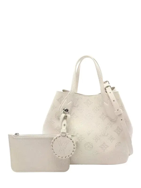 LOUIS VUITTON Monogram Mahina Blossom Pm Satchel - White