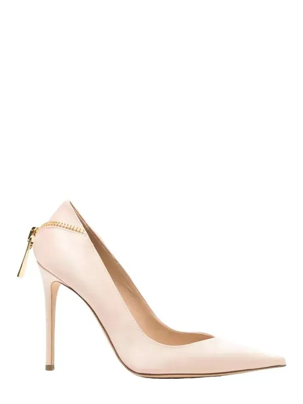 Elisabetta Franchi Zip-detail Pointed-toe Stiletto Pumps - Pink