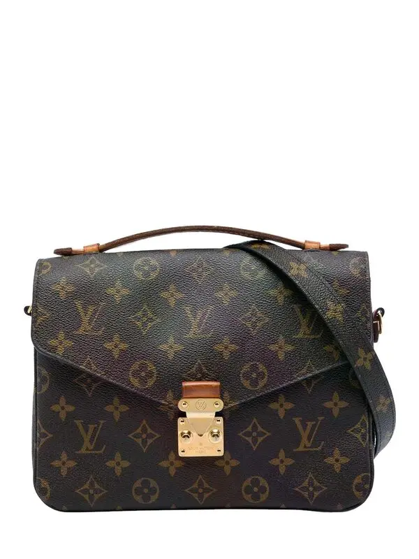 LOUIS VUITTON Monogram Pochette Metis Satchel - Brown