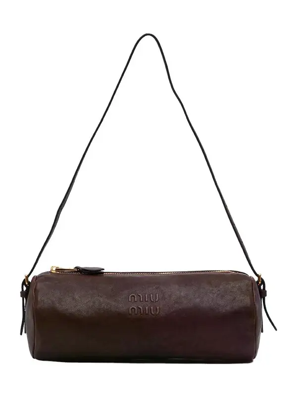 Miu Miu Nappa Leather Shoulder Bag - Brown