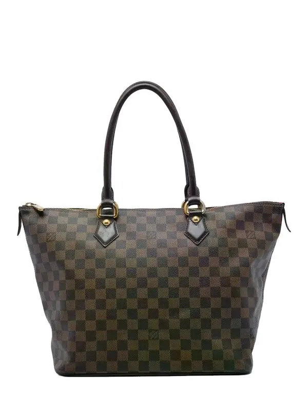 LOUIS VUITTON Damier Ebene Saleya Mm Tote Bag - Brown