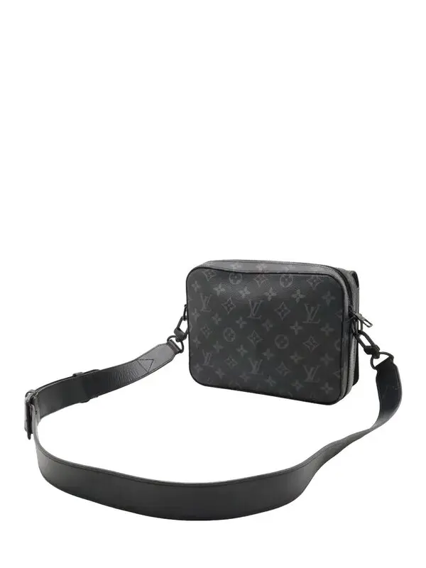 LOUIS VUITTON Monogram Eclipse Steamer Messenger Bag - Black