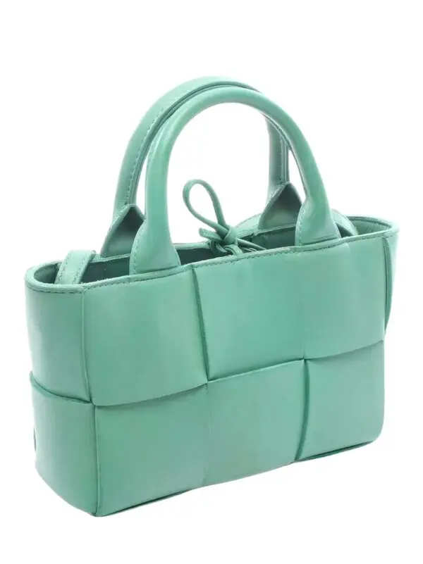 Bottega Veneta 2000s Arco Calf Leather Tote Bag - Green