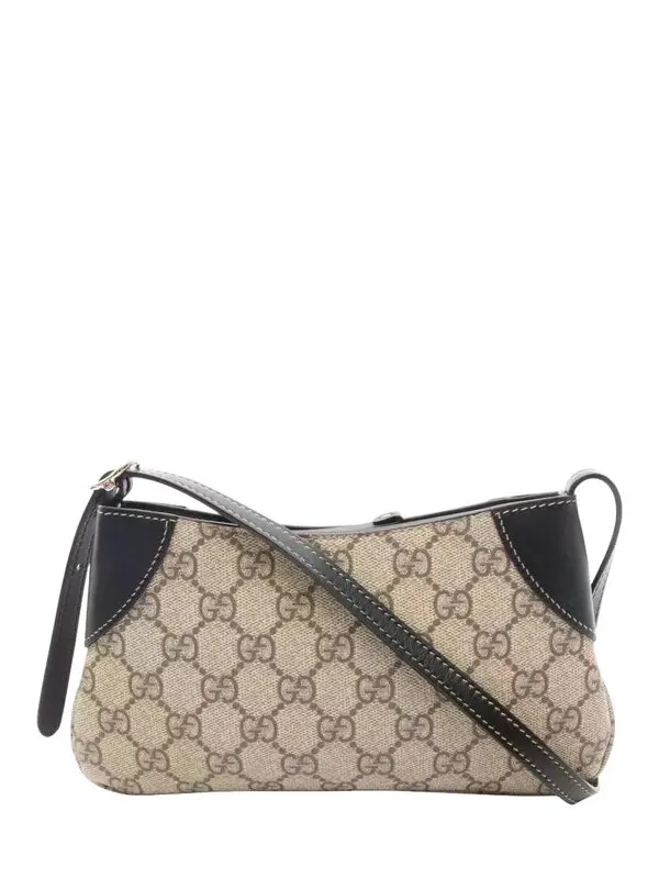 Gucci Gg Canvas Emblem Shoulder Bag - Neutrals