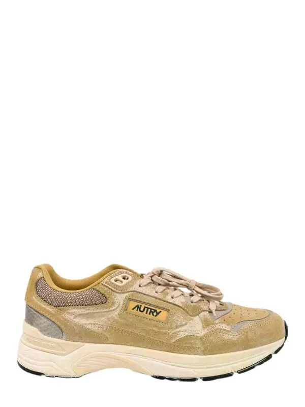 AUTRY Hyperway Suede Sneakers - Yellow