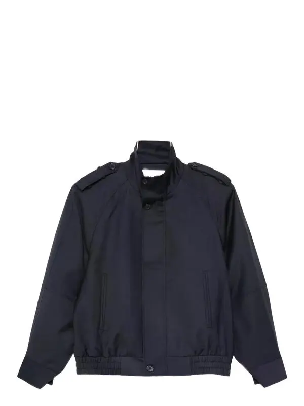 THE FRANKIE SHOP Kelly Epaulette-detail Zip-up Jacket - Blue