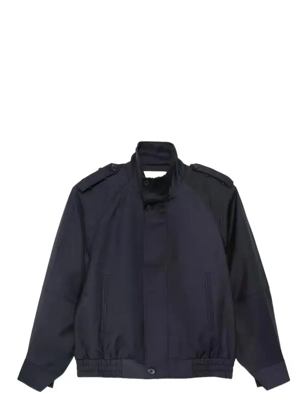 THE FRANKIE SHOP Kelly Epaulette-detail Zip-up Jacket - Blue