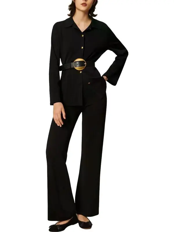 TWINSET Knitted Palazzo Pants - Black