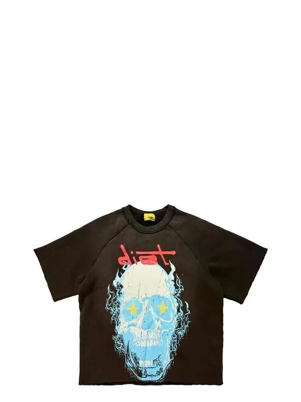 STADIUM GOODS Skull-print Half-sleeve Sweatshirt - Black
