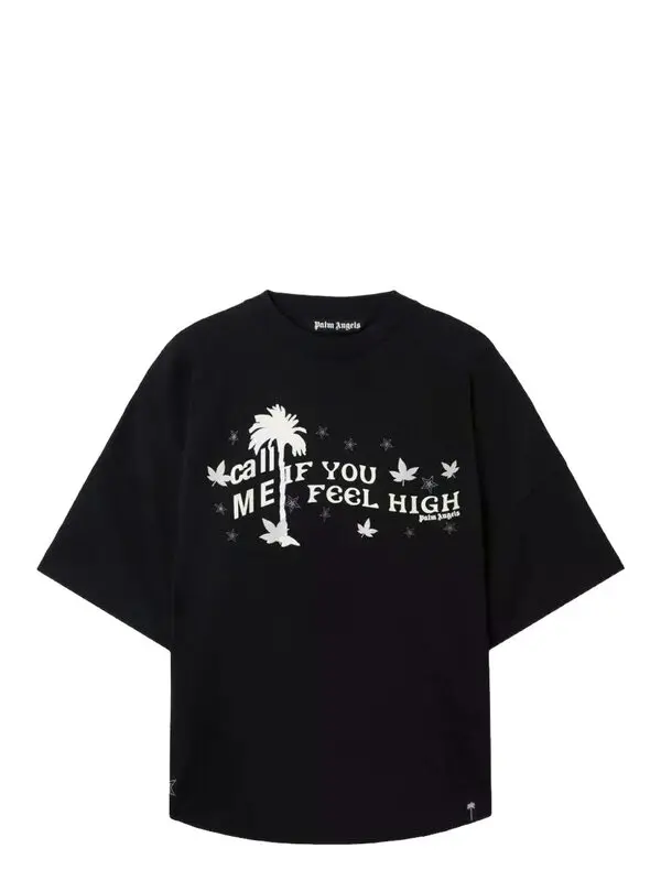 Palm Angels Feel High Oversized T-shirt - Black