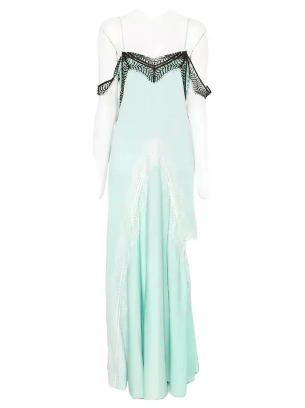 Christopher Esber Lace-trim Midi Dress - Blue