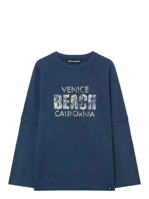 Palm Angels Cali Vibes Layered Tee - Blue