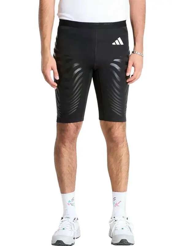 Adidas Adizero Graphic-print Shorts - Black