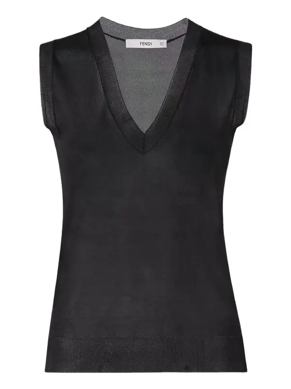 Fendi Silk Organza Jumper - Black