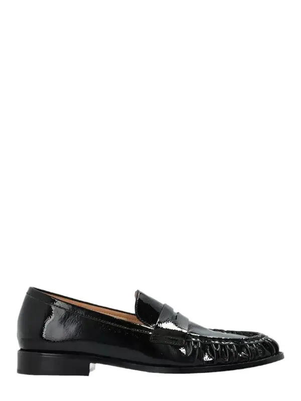 Furla Patent Leather Loafers - Black