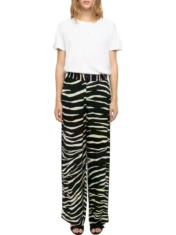 Zadig&Voltaire Zebra Print Trousers - Black