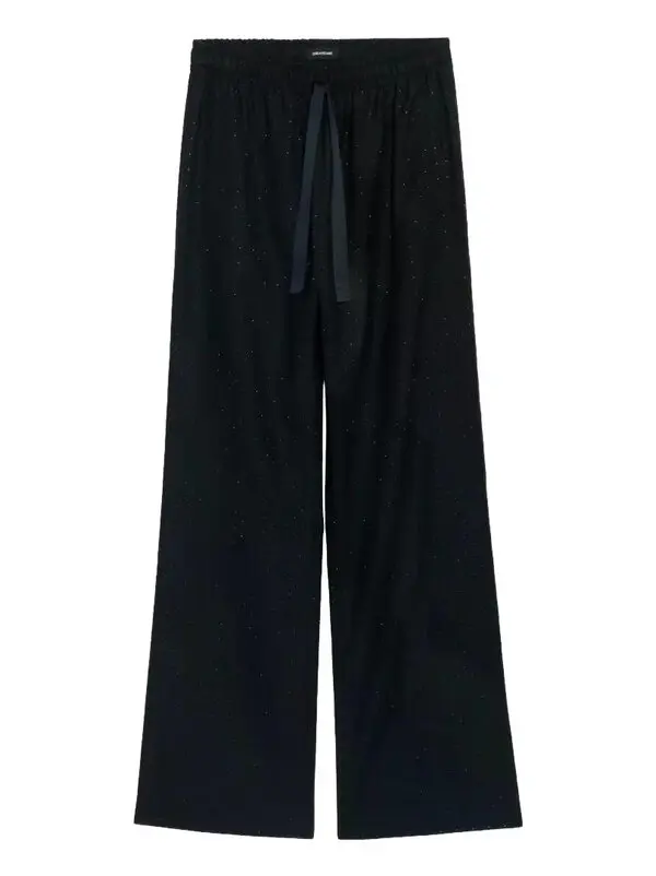 Zadig&Voltaire Poma Rhinestone Embellished Trousers - Blue